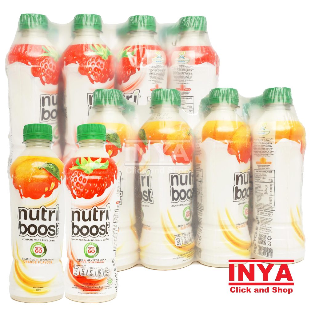 Jual Nutri Boost Flavour BOX - Minuman Rasa Strawberri dan Jeruk - Soft ...