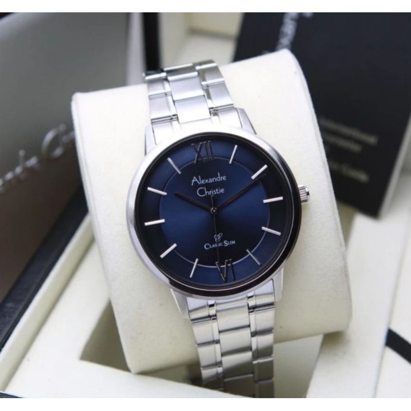 Jual Jam Tangan Pria Alexandre Christie AC 8689 Original - Silver Blue ...