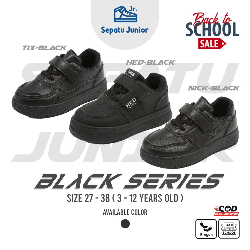 Jual Sepatu Anak Sekolah Hitam SD Laki-Laki dan Perempuan Unisex Casual ...