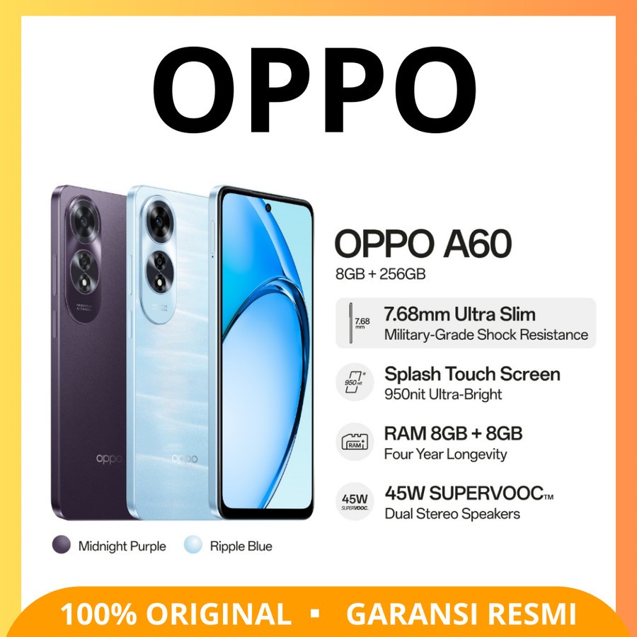 Jual OPPO A60 8/256 GB - Garansi Resmi | Shopee Indonesia