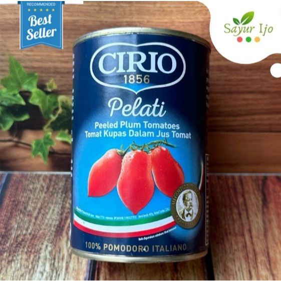Jual CIRIO Whole Peeled Tomatoes 400 Gram / Kaleng Potongan Tomat Kupas ...