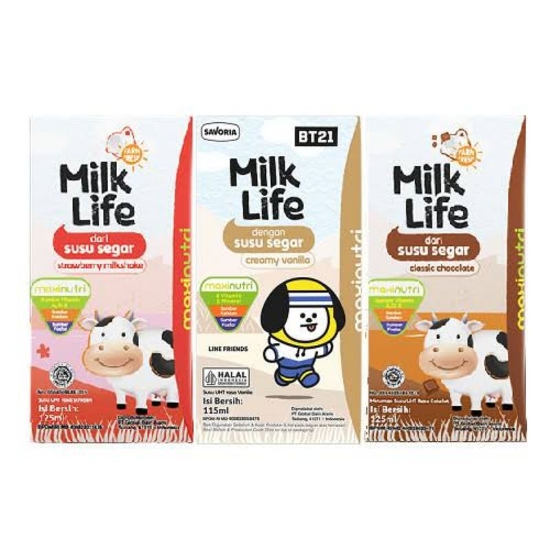 Jual SUSU UHT MILK LIFE KIDS 115ml BT21 | Shopee Indonesia