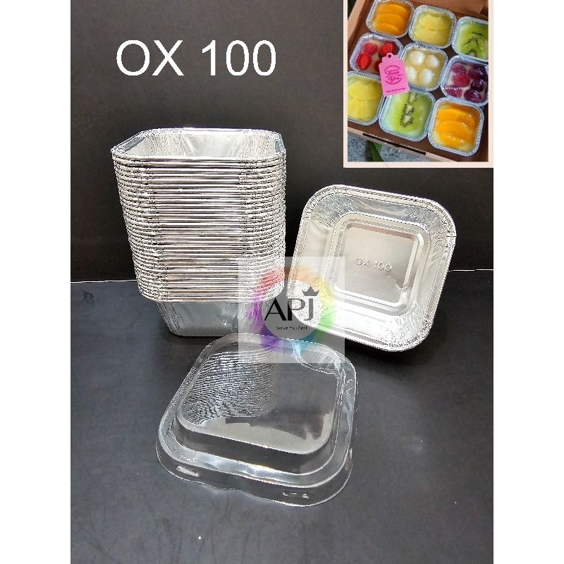 Jual Alumumium Tray OX 100 Kotak Kecil / OX 100 + Tutup / Makaroni Schotel / Cup Makaroni / Tray ...