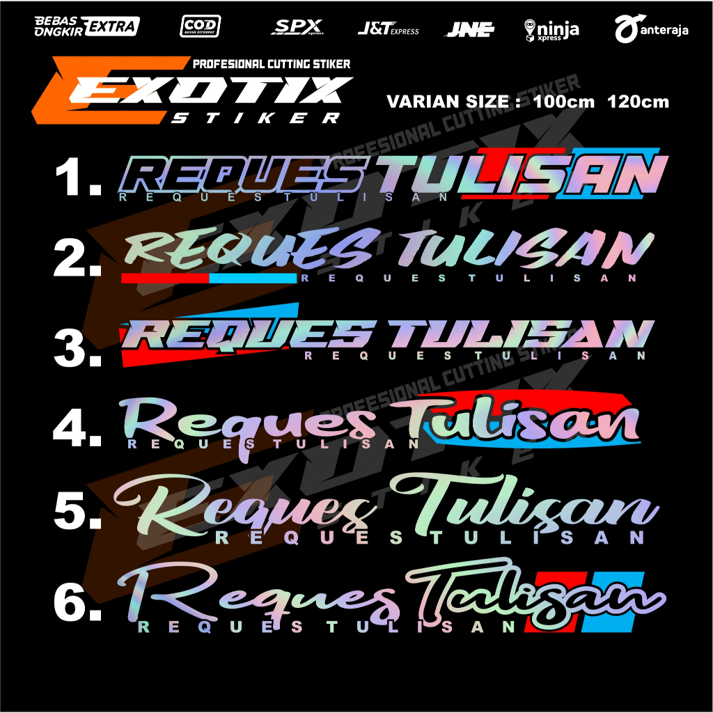 Jual Stiker kaca custom nama stiker variasi kaca depan mobil truk ...