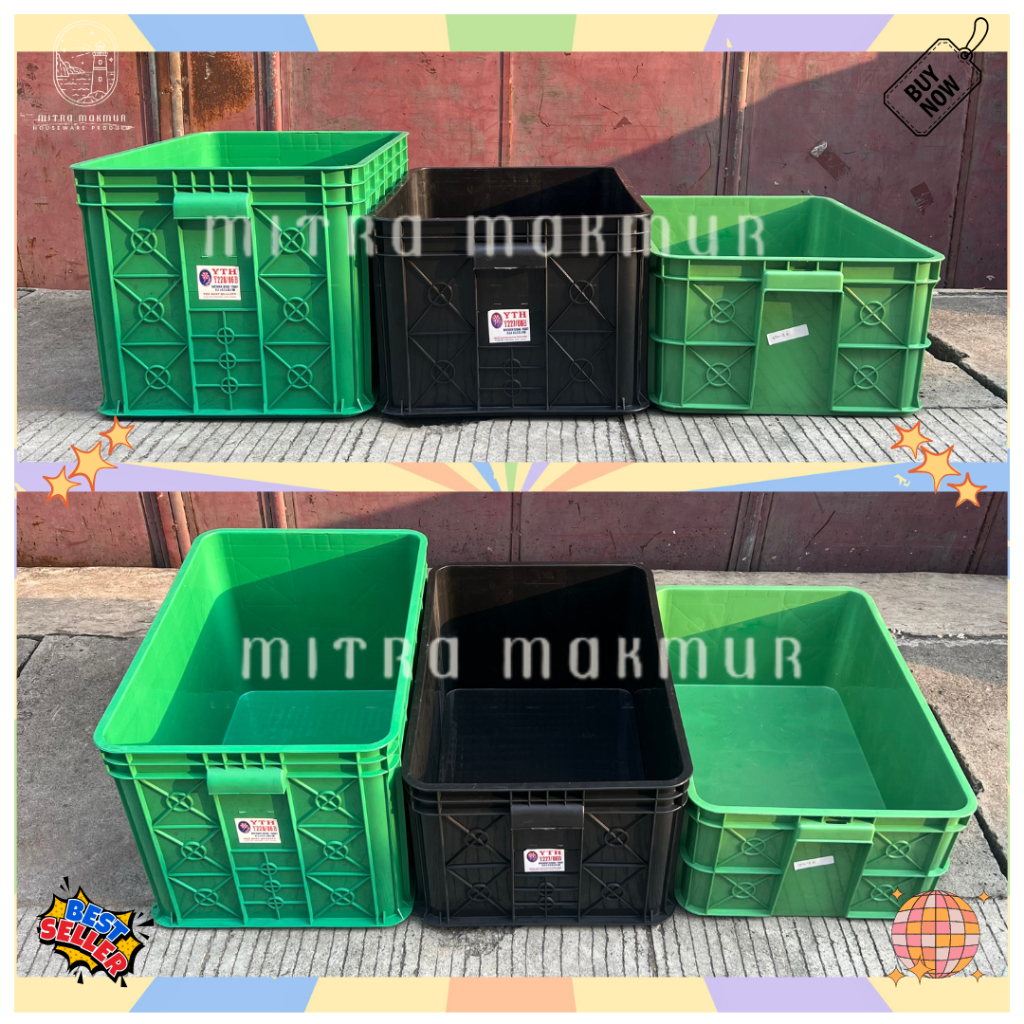 Jual Kontainer Industri Plastik YTH Container Box Keranjang Krat Rapat ...