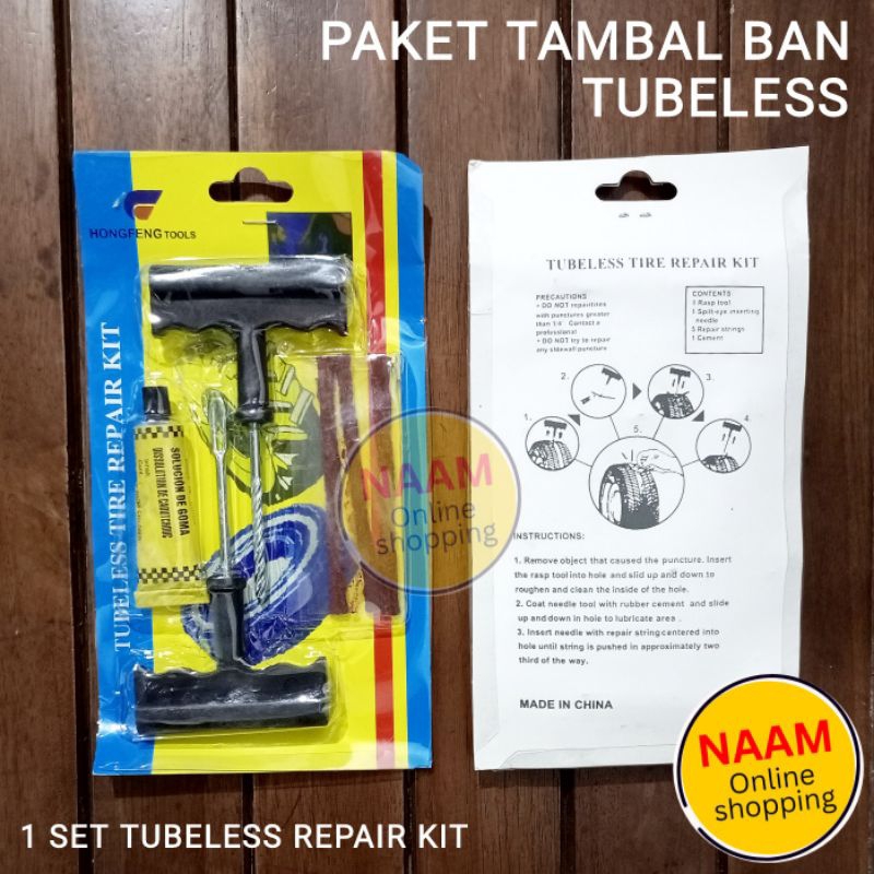 Jual TAMBALAN BAN TUBELESS - PAKET TAMBAL BAN TUBLES 1 SET - PAKET SET ...