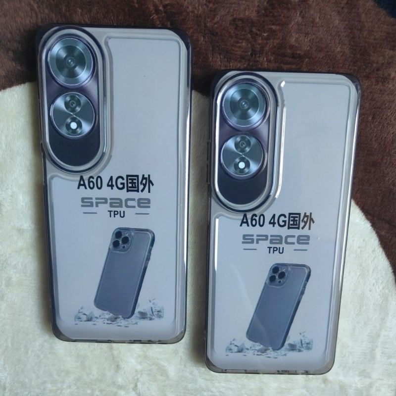 Jual Softcase Casing OPPO A60 4G Case Silikon Clear hitam Transparan ...