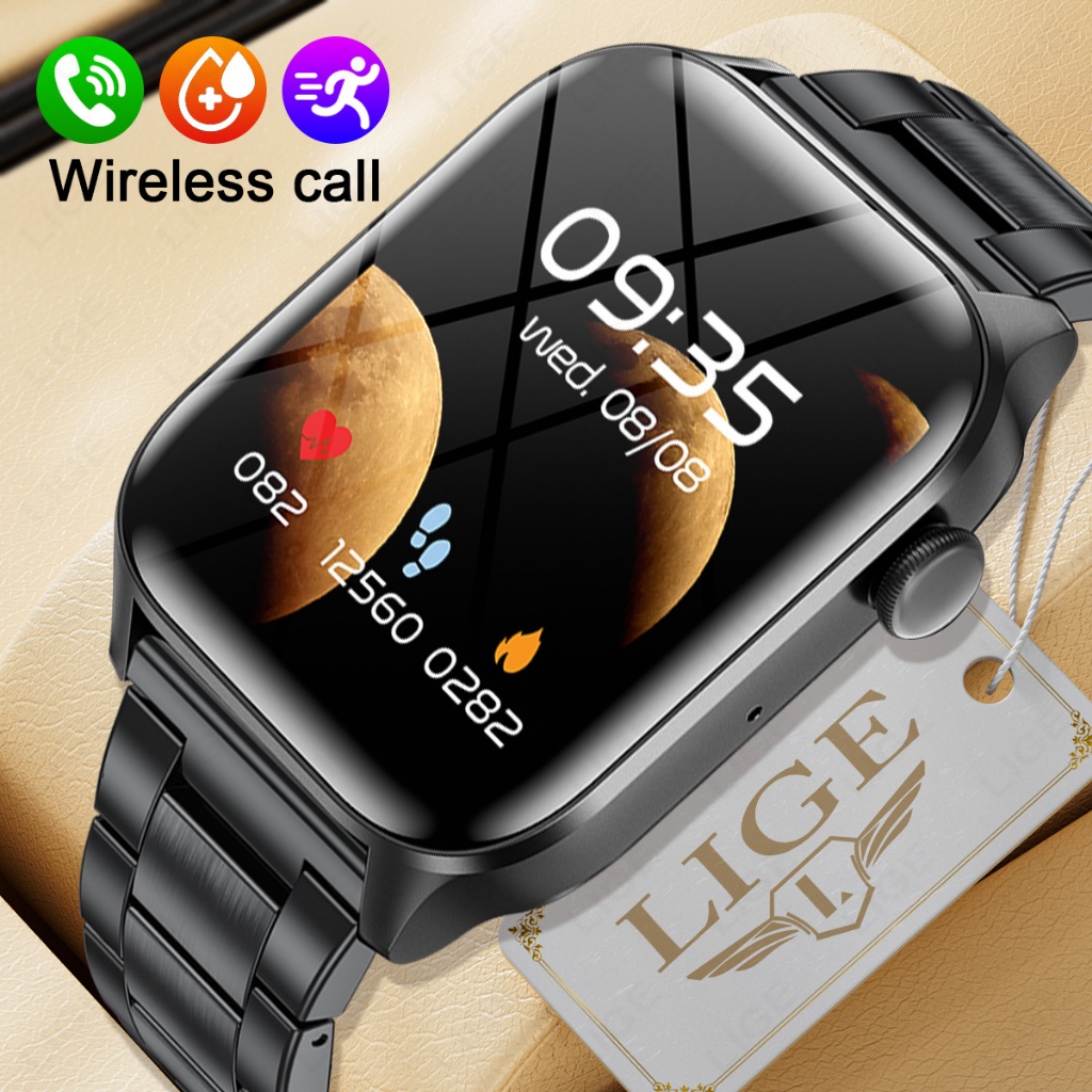 Jual LIGE Jam Tangan Pintar Asli Layar Sentuh Penuh Olahraga Tahan air ...