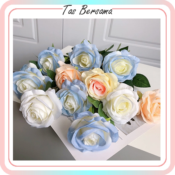 Jual Bunga Tangkai Mawar Artificial Rose Flower Pcs Bunga Rose ...