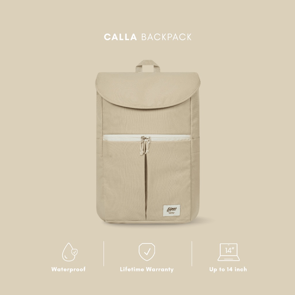 Jual Bigmo Tas Ransel Wanita Water Resistant Water Proof Calla Hazelnut ...