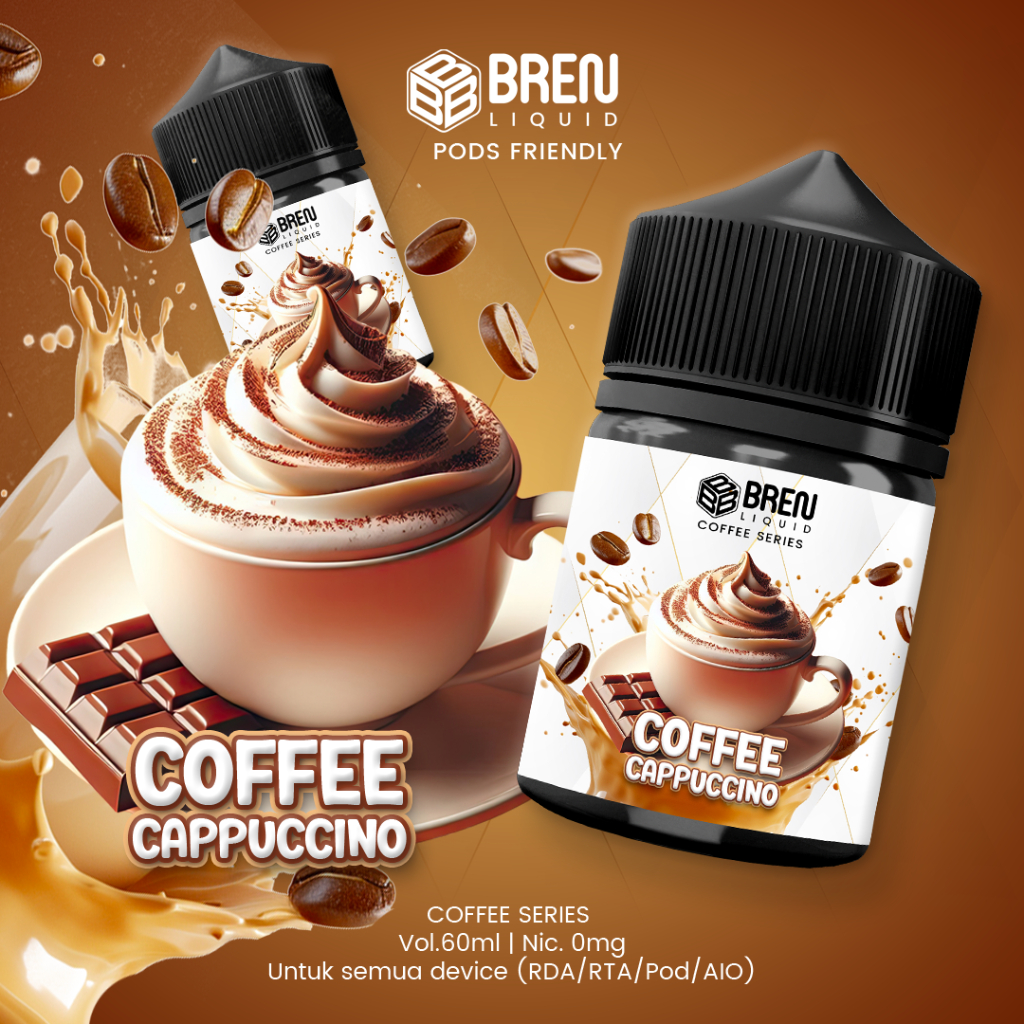 Jual Liquid 60ml Pods Friendly Coffee Cappuccino 0mg by Bren Liquid ...
