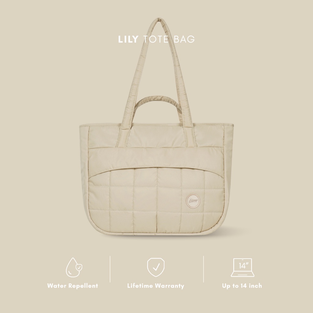 Jual Bigmo Lily Hazelnut Tote Bag Water Resistant Water Proof | Shopee ...