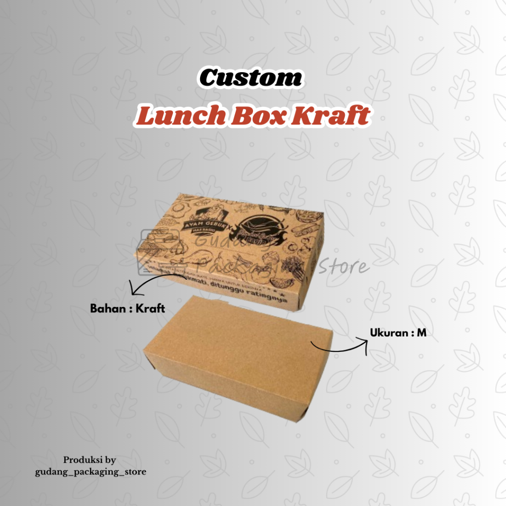 Jual Cetak Custom Lunch Box Ukuran M | Dus Lunch Box | Dus Kemasan Lunch Box | Custom Merk ...