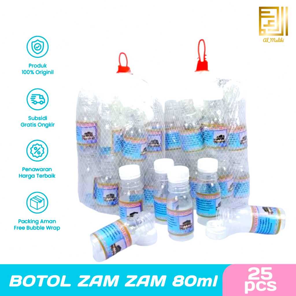 Jual Botol Air Zam Zam Kosong 80ml 1Pack 25pcs | Shopee Indonesia
