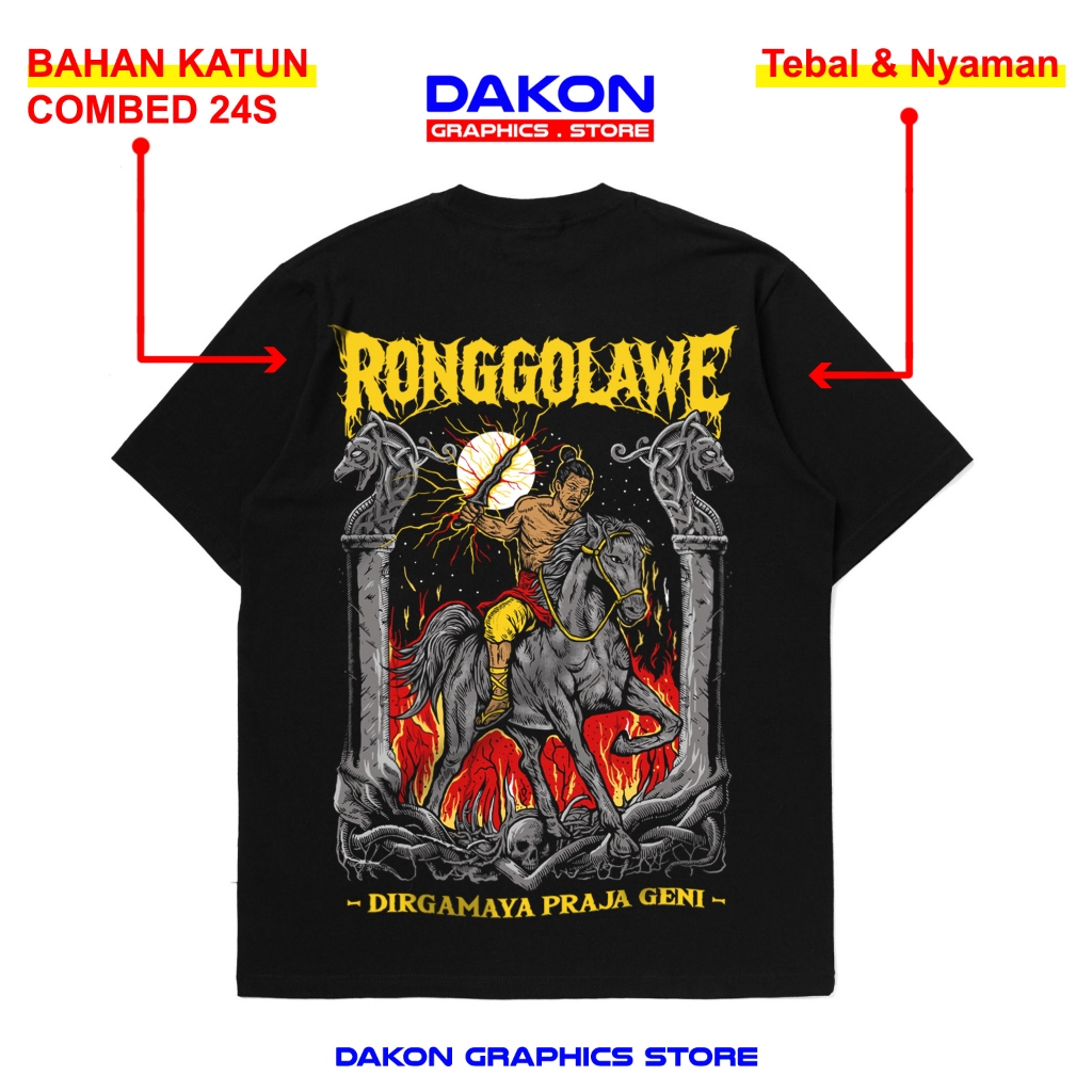 Jual Kaos Ronggolawe 2024 original dakon graphics - Tshirt Ronggolawe ...