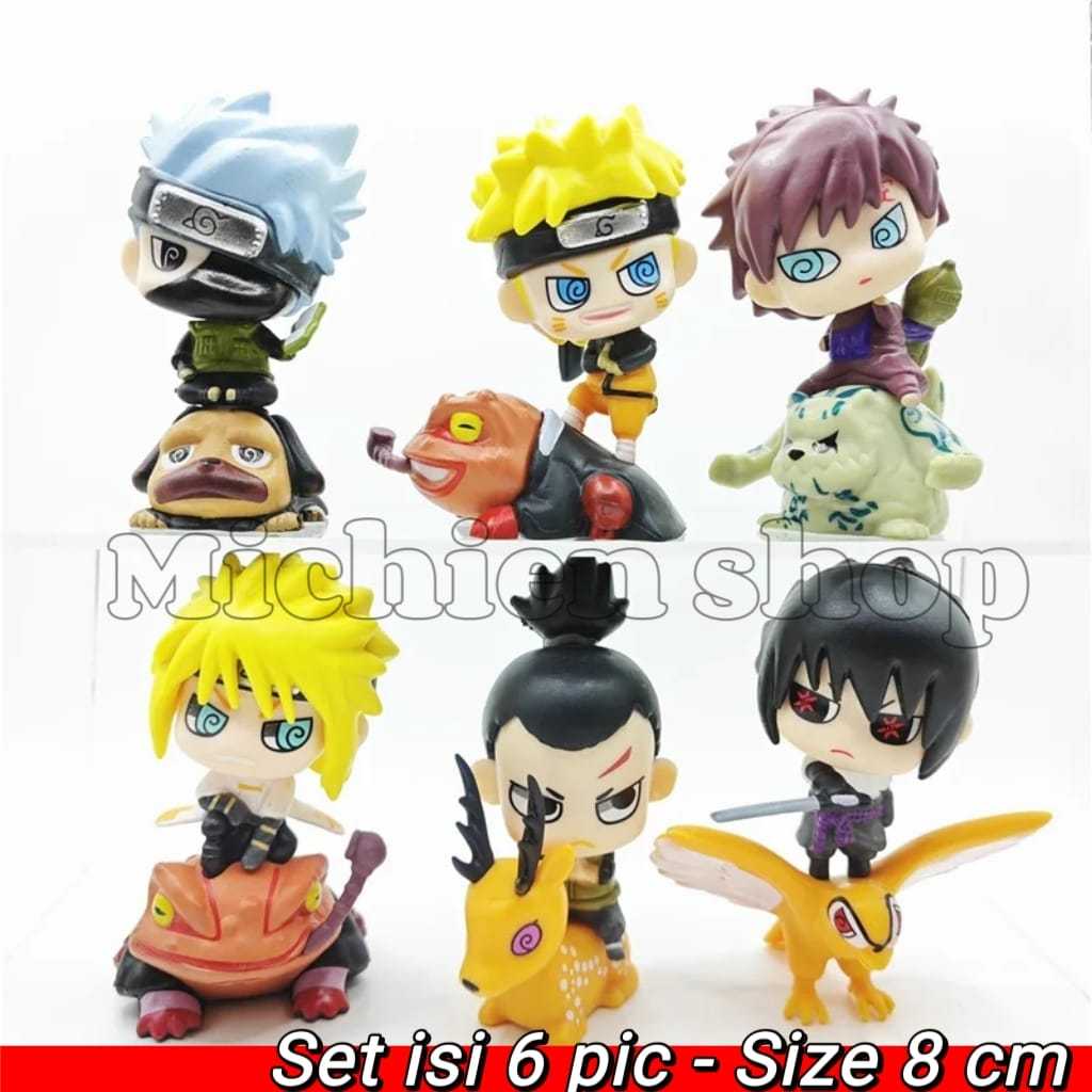 Jual Naruto Biju Kakashi Sasuke Shikamaru Set isi 6pcs Action Figure ...