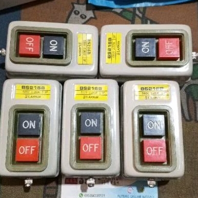 Jual Power Push button BS 216 15A /BS 230 30A Switch 3p bahan besi ...