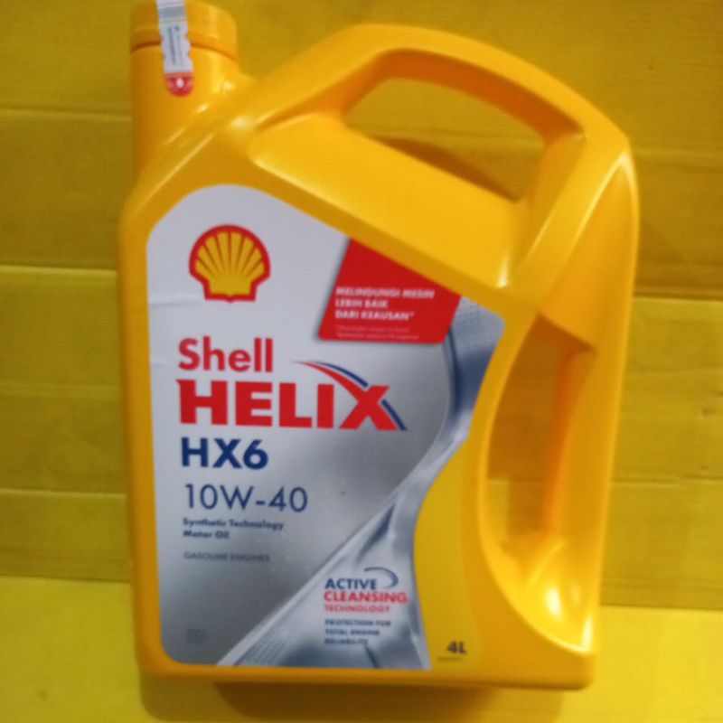 Jual Oli Shell helix HX6 10-40 100% jamin asli kemasan 4 liter | Shopee ...