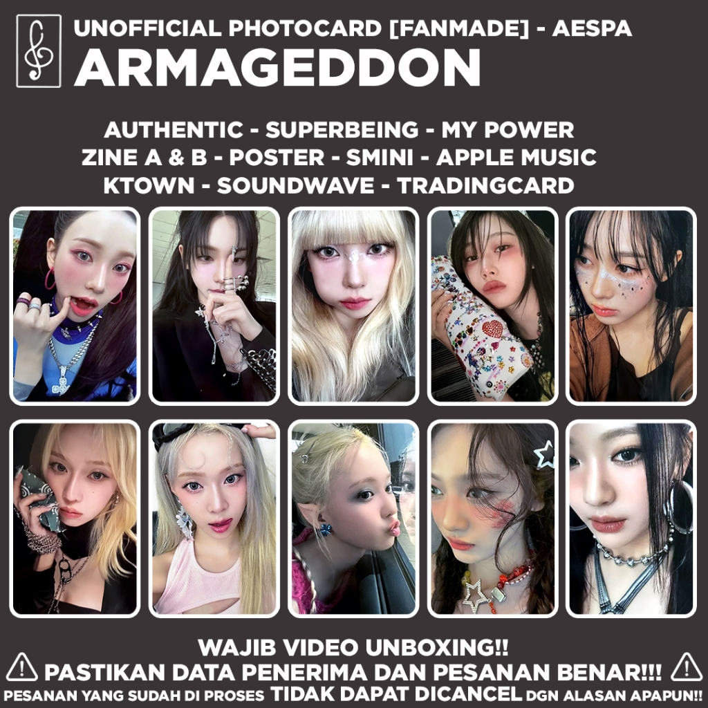 Jual [AESPA] ARMAGEDDON SUPERNOVA UNOFFICIAL PHOTOCARD | Shopee Indonesia