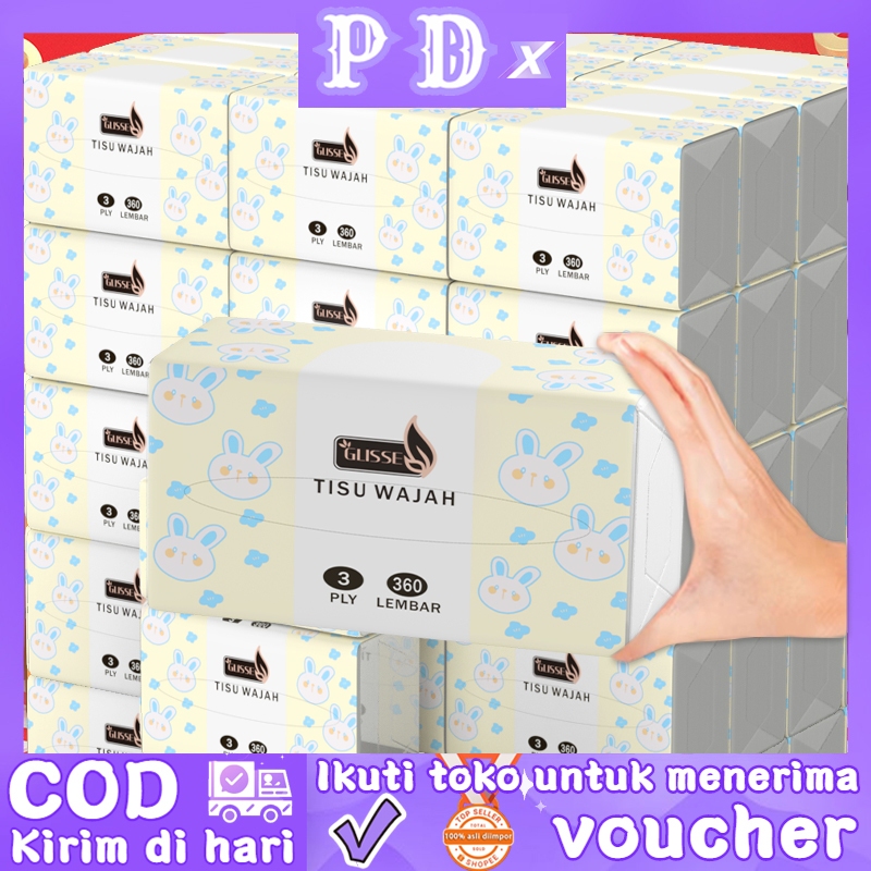 Jual Pocket Dragon Glisse Tissue 360 Lembar Tissue Wajah Tebal Tiga ...