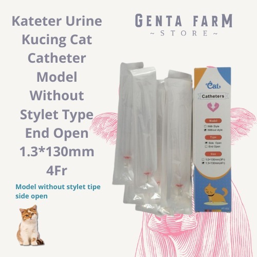 Jual Kateter Urine Kucing Cat Catheter Without Stylet Type End Open 1.3 ...