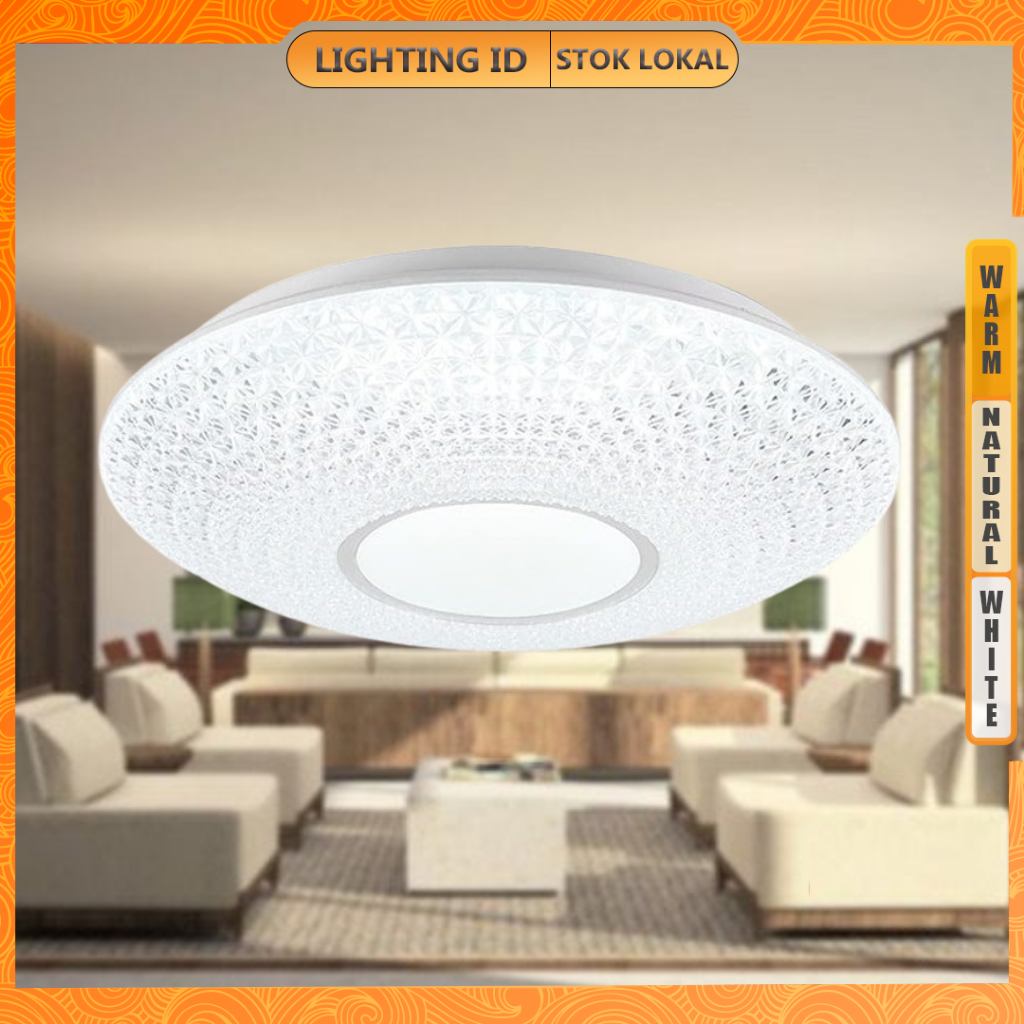 Jual Lampu LED Plafon Ceiling Crystal Cantik Lampu Ruangan Bulat White ...