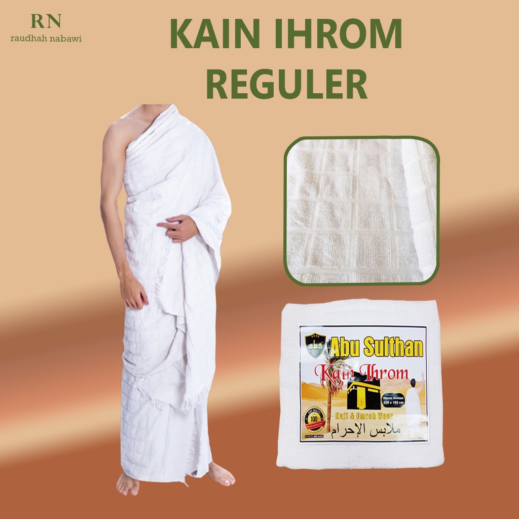 Jual Kain Ihrom REGULER SUPER Pria Baju Ihram Perlengkapan Haji dan ...