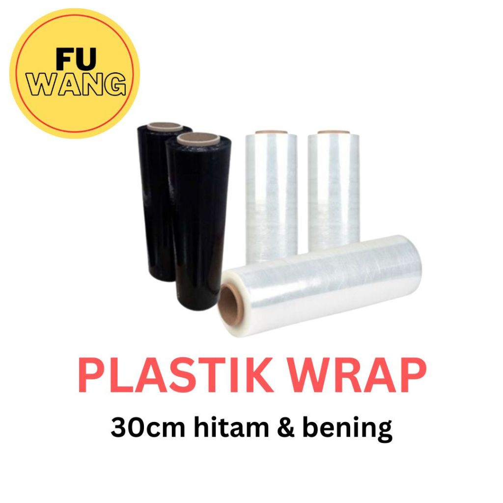 Jual Plastik wrapping barang hitam bening 30cm x 250m | Shopee Indonesia
