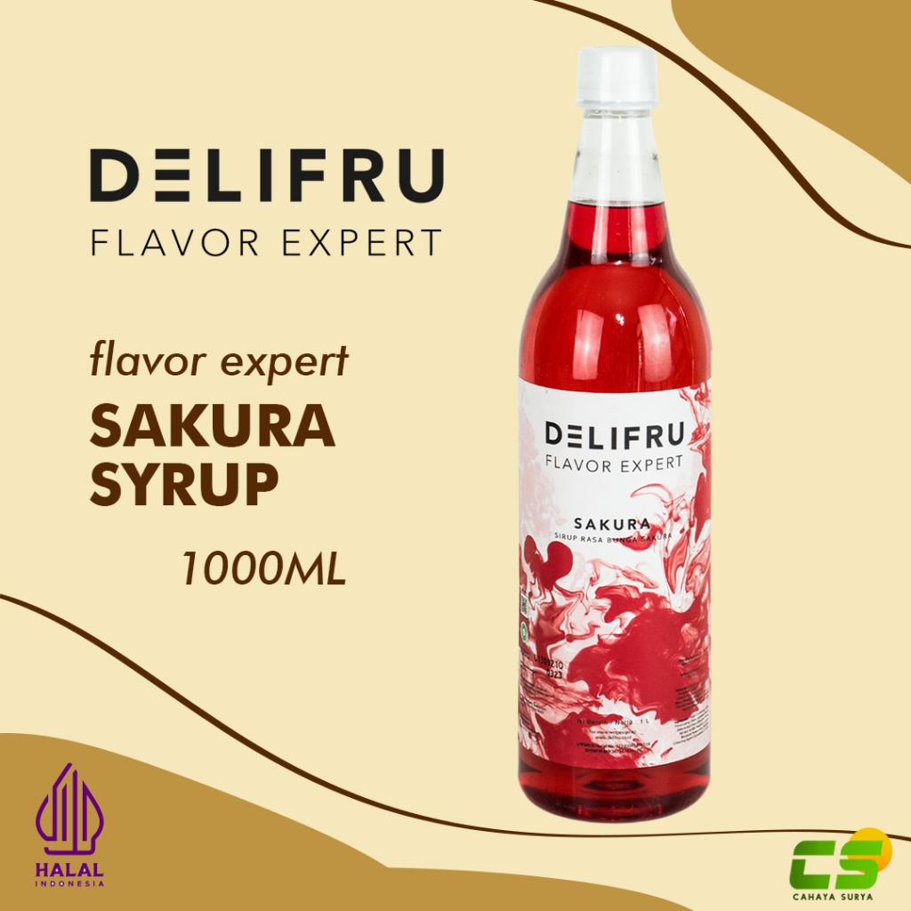 Jual Delifru Syrup/Sirup - Sakura Syrup 1000 ml | Shopee Indonesia