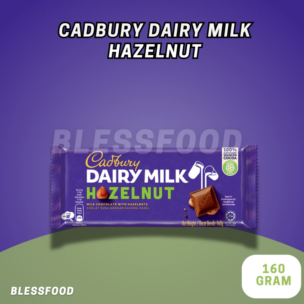 Jual Cadbury Dairy Milk Hazelnut Cokelat susu dengan Almond [Exxpired ...