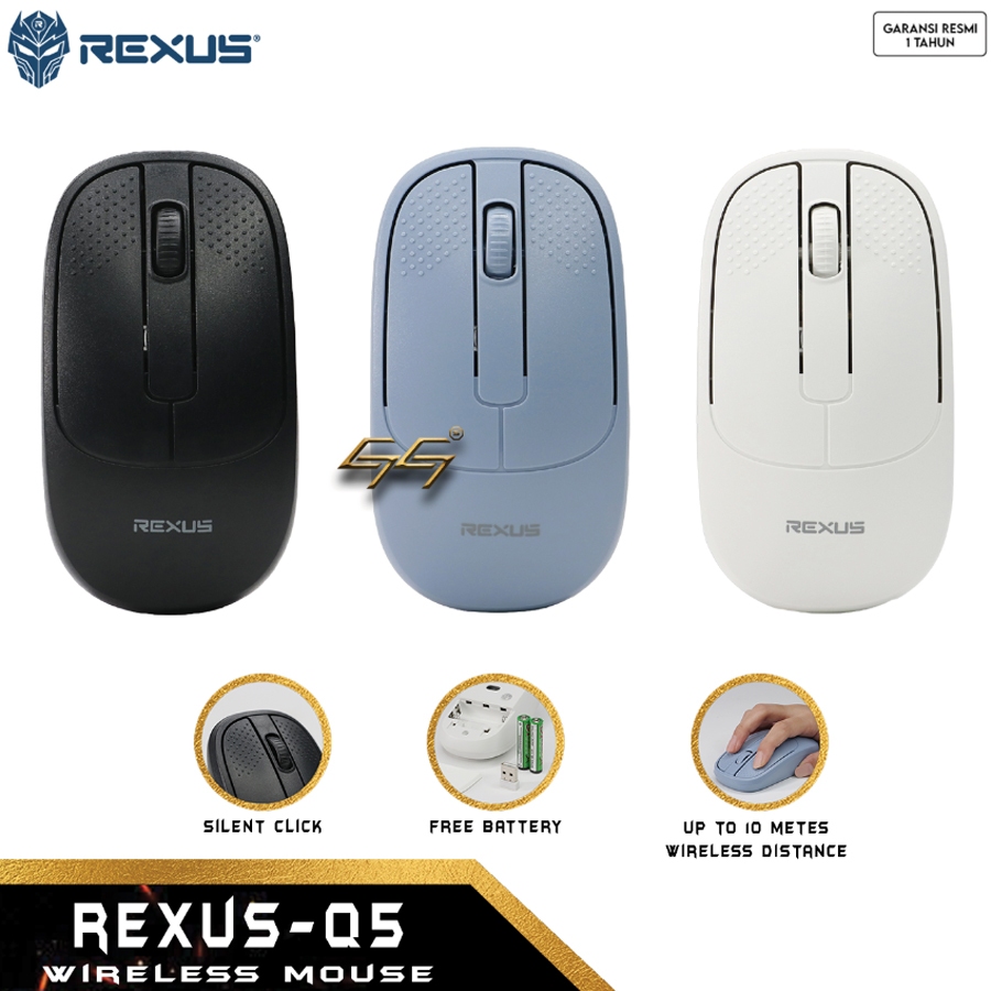 Jual REXUS Q5 Q-5 Q 5 Mouse Office Wireless Silent Click | Shopee Indonesia