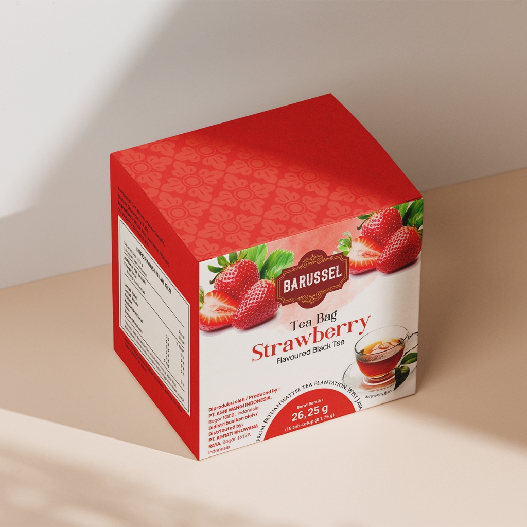 Jual BARUSSEL Strawberry Tea | Teh Celup Rasa Strawberry | Shopee Indonesia