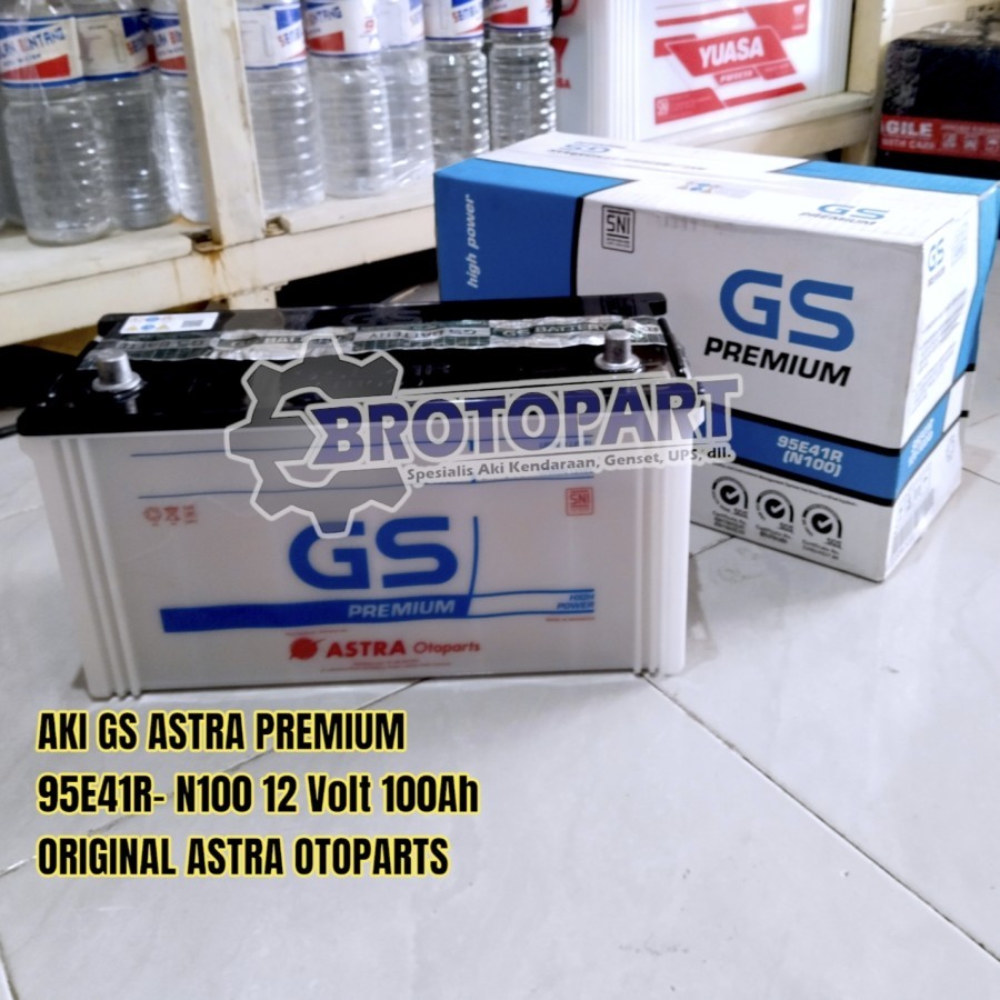 Jual Aki Mobil GS Premium N100 95E41R 100Ah Aki Basah Original ASTRA OTOPARTS | Shopee Indonesia