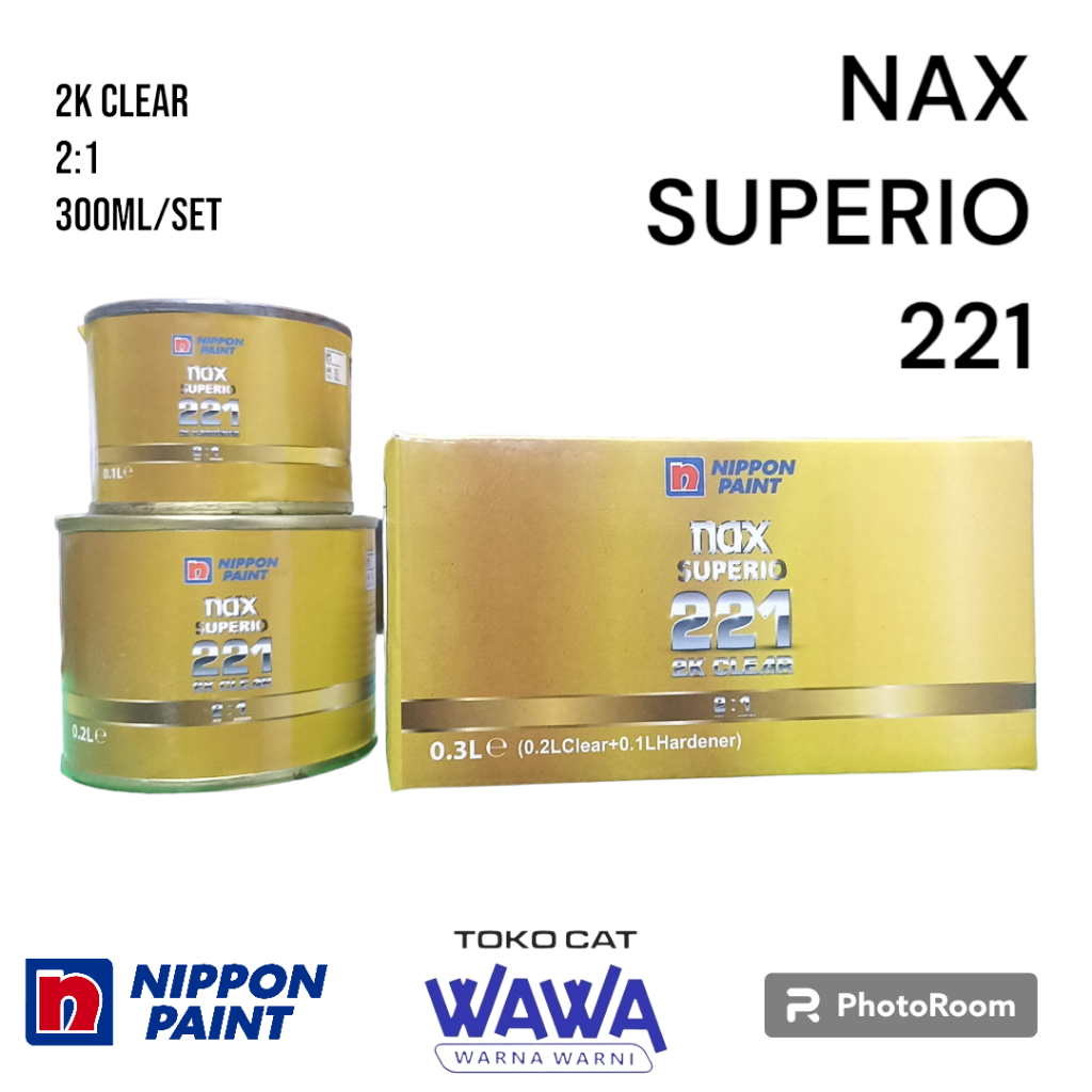 Jual CLEAR PU 2K NAX superio 221 clear combi 300 ml/set nippon paint thailand 2:1 | Shopee Indonesia