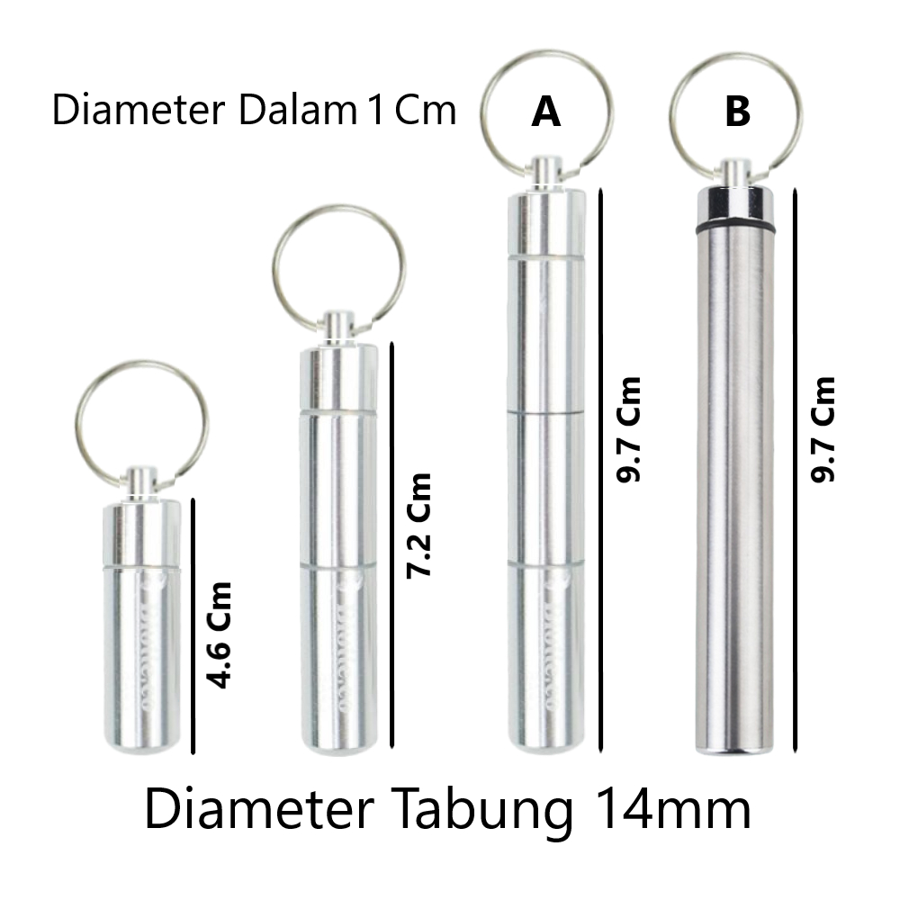 Jual Tabung Cylinder Stainless Tempat Obat Vitamin dan Sebagainya ...