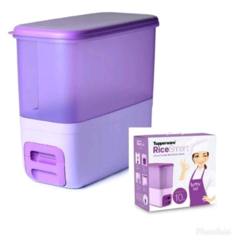 Jual Rice smart 10L / tempat beras ungu Tupperware | Shopee Indonesia