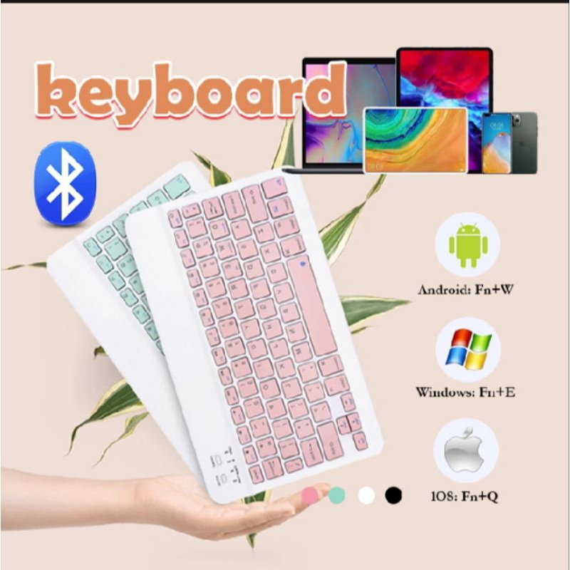Jual Keyboard Bluetooth Portable Silent Click for Tablet Hp Laptop ...