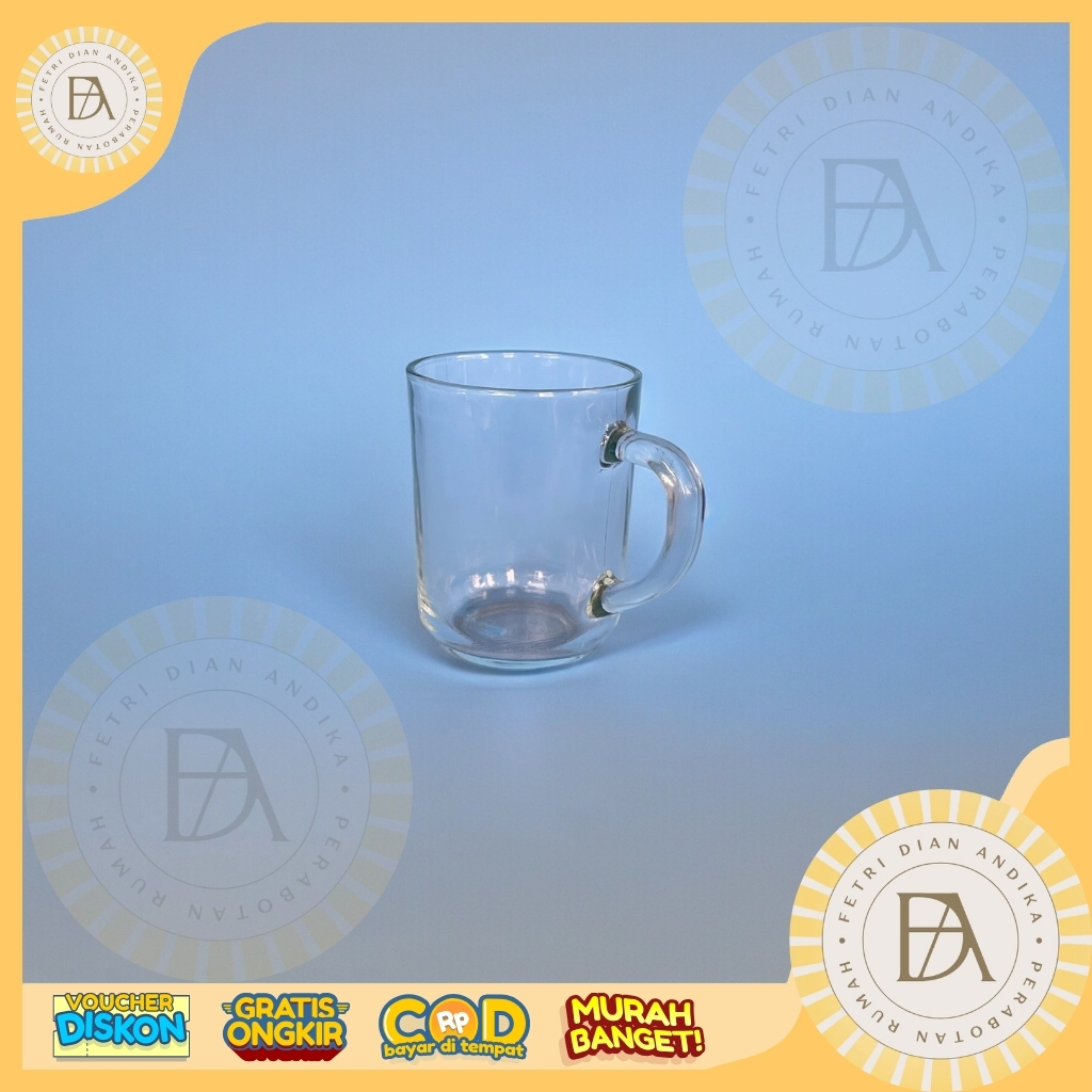 Jual Cangkir Kopi Polos Kaca Gelas Beling Per PCS ( MCC Gendut ...