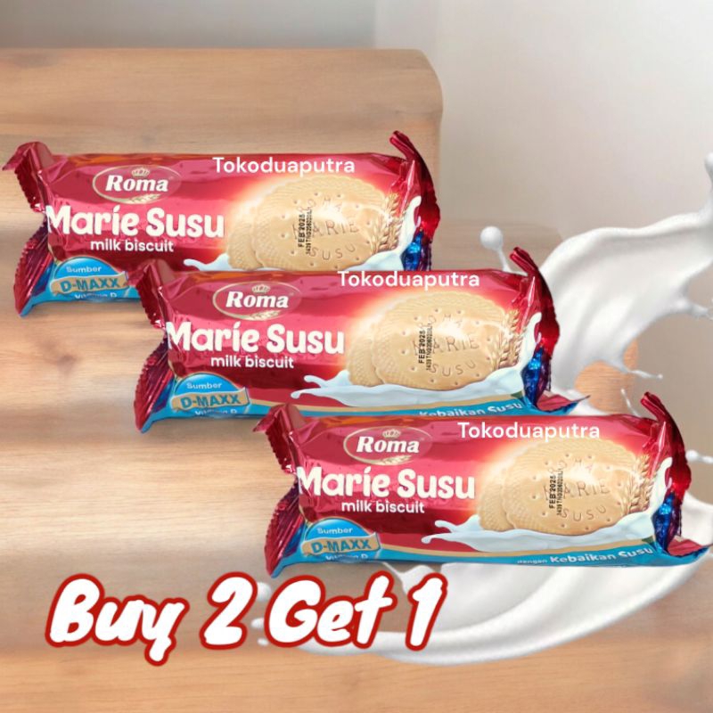 Jual Roma Marie susu Roll 115 Gr Buy 2 get 1 / Marie susu 115 gr ...