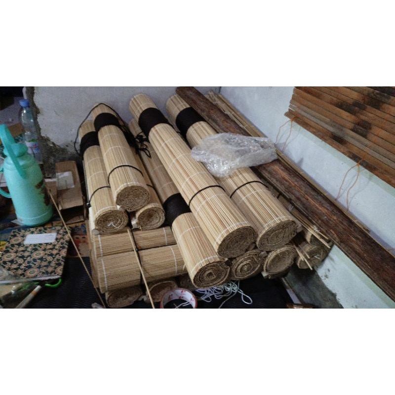 Jual Krey Lidi Bambu Bulat Dekorasi Rumah Untuk Jendela Pintu Kaca ...