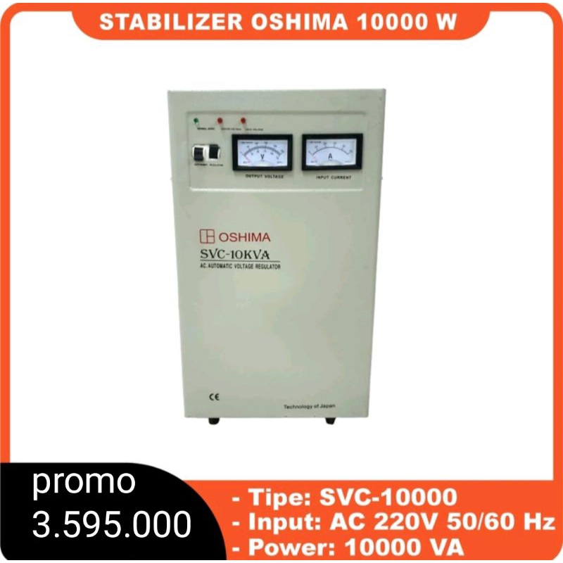 Jual Stabilizer Oshima 10000Watt 10000 Watt 10000W SVC 10000 | Shopee Indonesia