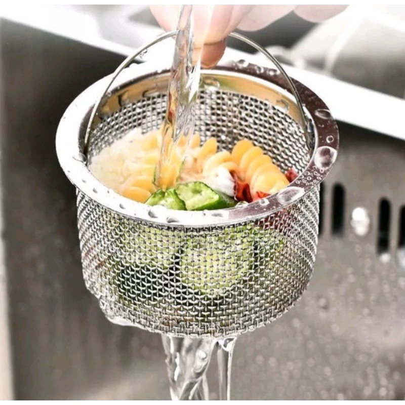 Jual Saringan Wastafel Cuci Piring Stainless Filter Bak Sink Jaring ...