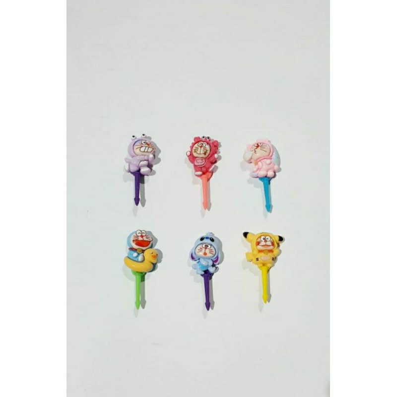 Jual doraemon in costume food pick doraemon x pikachu doraemon x stitch ...