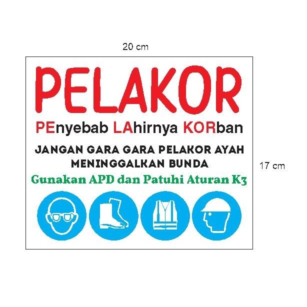 Jual Stiker Lucu Vinyl K3 Keselamatan Kesehatan Kerja Safety First ...