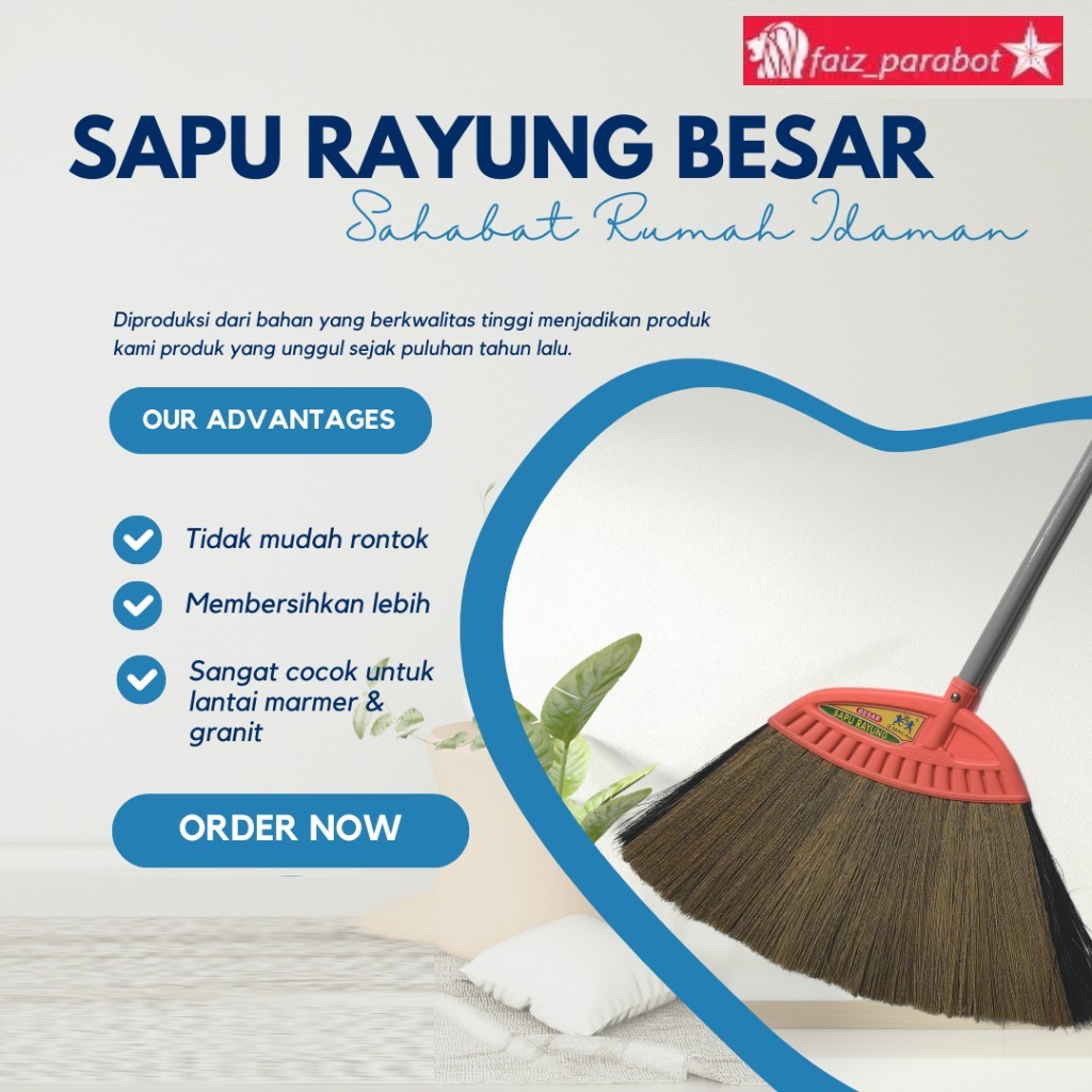 Jual Sapu Lantai Rumah Jenis Sapu Rayung Besar HIGH QUALITY Merek 2 ...