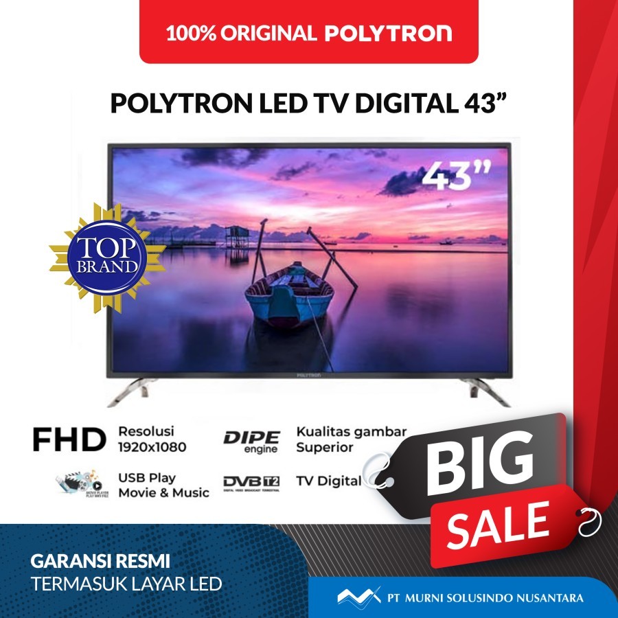 Jual POLYTRON LED TV 43 INCH | Shopee Indonesia