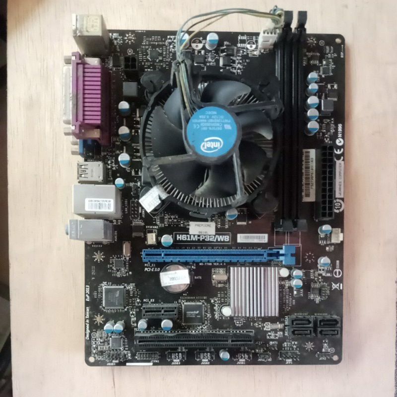 Jual Motherboard H61 Intel lga 1155 Paketan Kipas prosesor | Shopee Indonesia