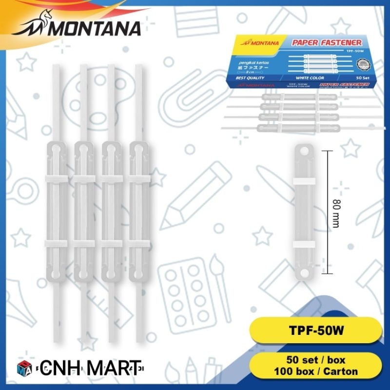 Jual Paper Fastener Putih Montana - TPF-50W Paper Fastener Putih - 1 ...