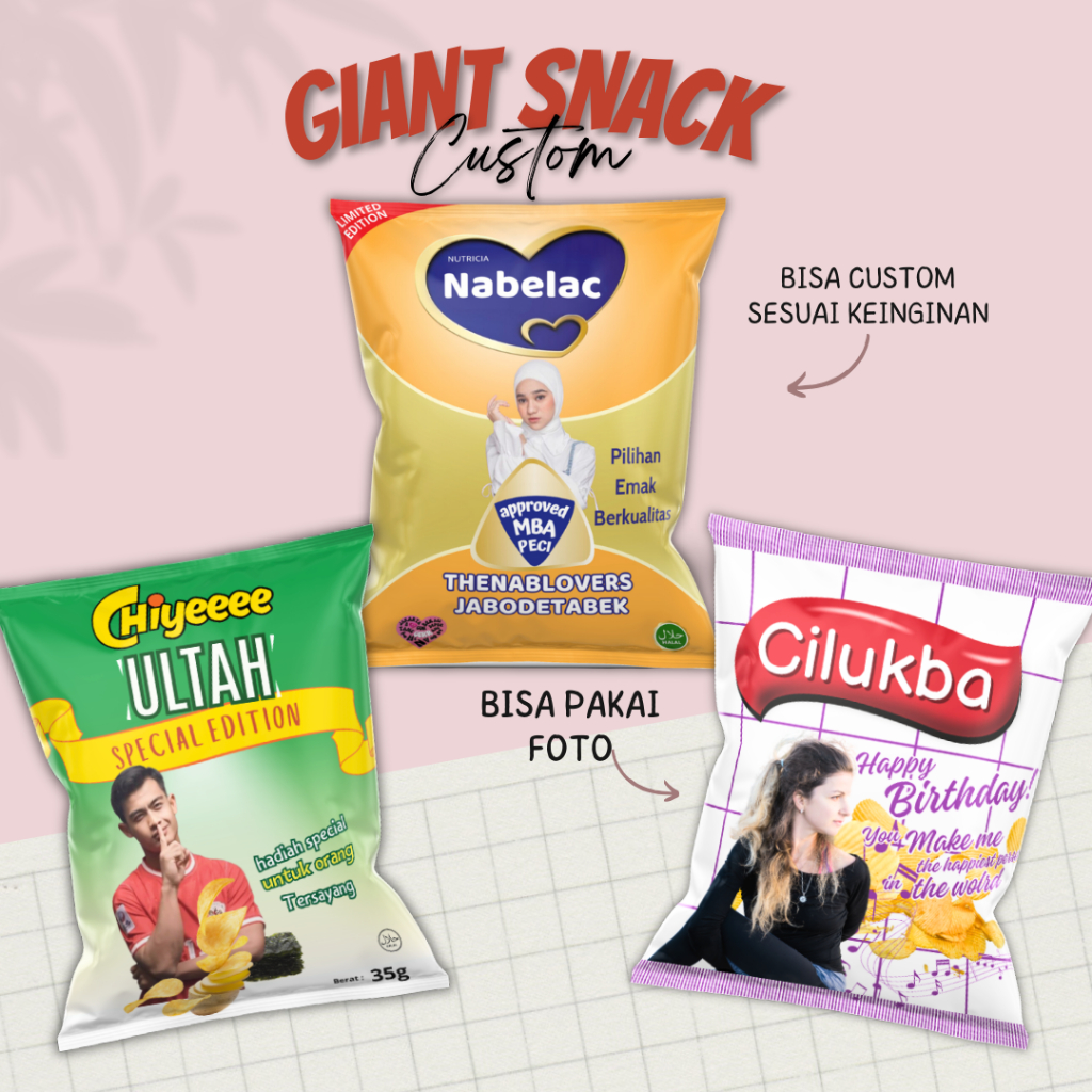 Jual POUCH SNACK CUSTOM JUMBO SATUAN ALA CHIKI | Shopee Indonesia