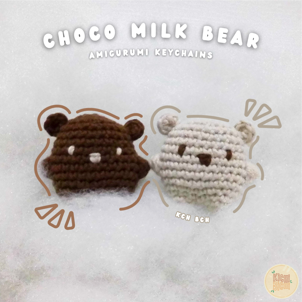 Jual (Choco Milk Bear) Amigurumi Crochet Beruang Kecil Gantungan Kunci ...